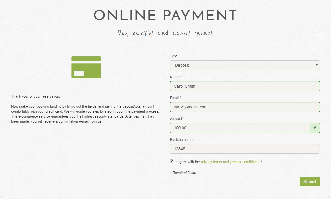 Automated software for online payments